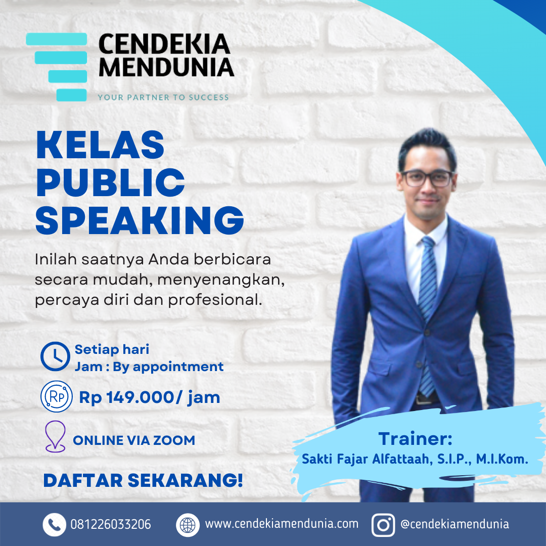 PUBLIC SPEAKING CLASS – CENDEKIA MENDUNIA